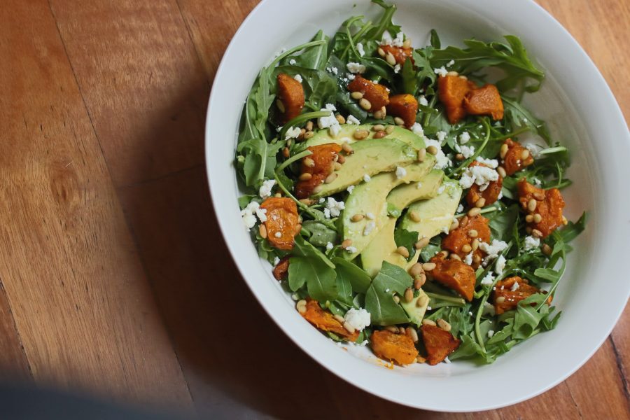 Pumpkin, Pine Nut, Feta & Rocket Salad | The Wholesome Heart